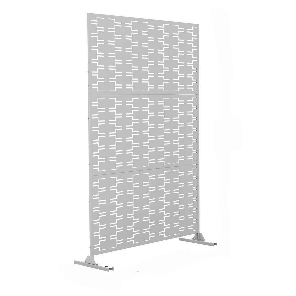 TIRAMISUBEST White 3.93 ft. W x 6.33 ft. H Galvanized steel Privacy ...