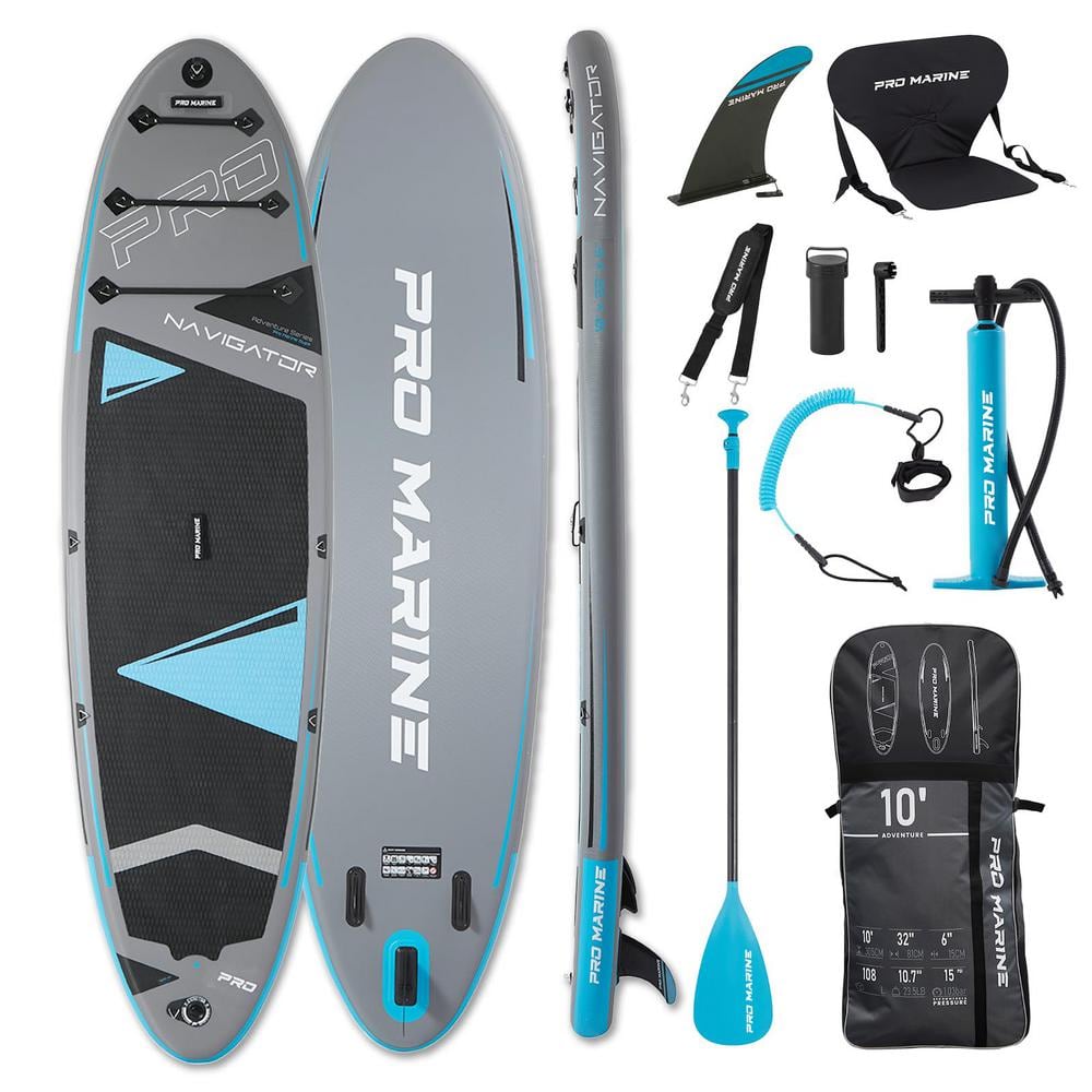 LTMATE 12 ft. Extra Wide Inflatable Stand Up Paddle Board in Blue with ...