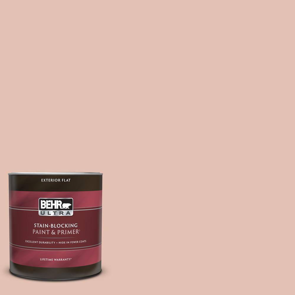 BEHR ULTRA 1 qt. #S180-2 Sunwashed Brick Flat Exterior Paint & Primer ...