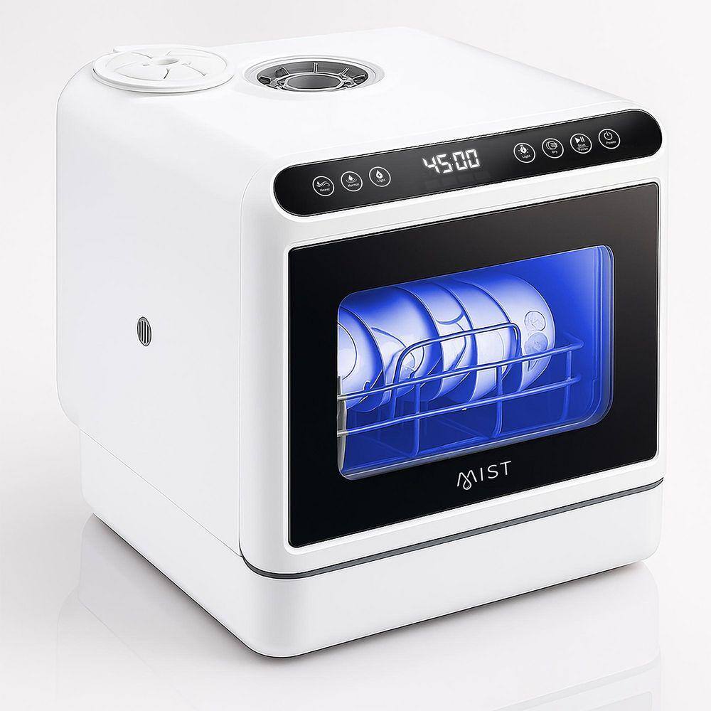 Mist CleanPro Plus 16 in. Countertop Dishwasher in White with 4-Cycles ...