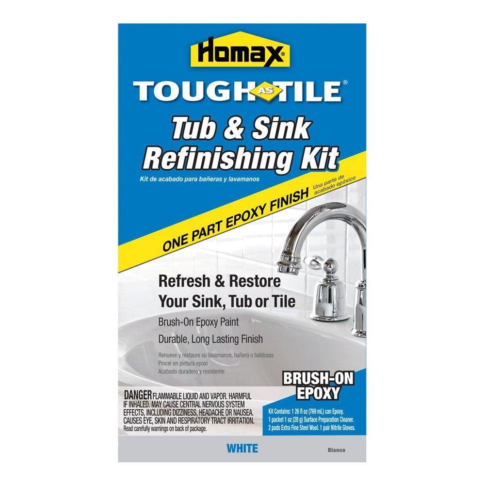 Homax 26 oz. White Tough as Tile Brush on Tub, Sink, and Tile ...