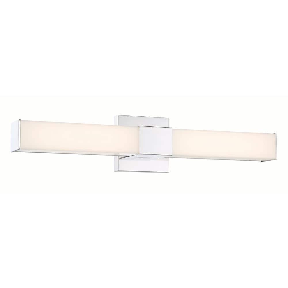 Minka Lavery Vantage 24 in. 1-Light Chrome LED Vanity Light Bar with ...