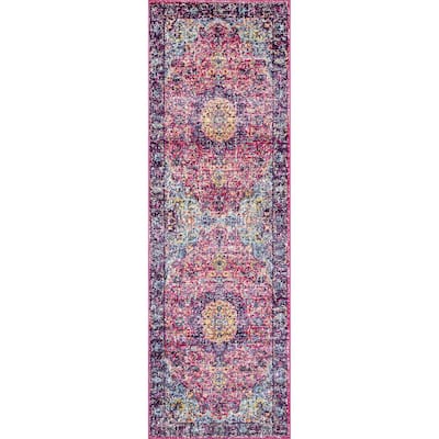 nuLOOM Verona Vintage Persian Pink 5 ft. x 8 ft. Area Rug RZBD07D-5075