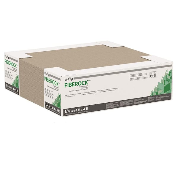 USG Fiberock Brand 1/4 in. x 4 ft. x 4 ft. Underlayment 060085 - The ...