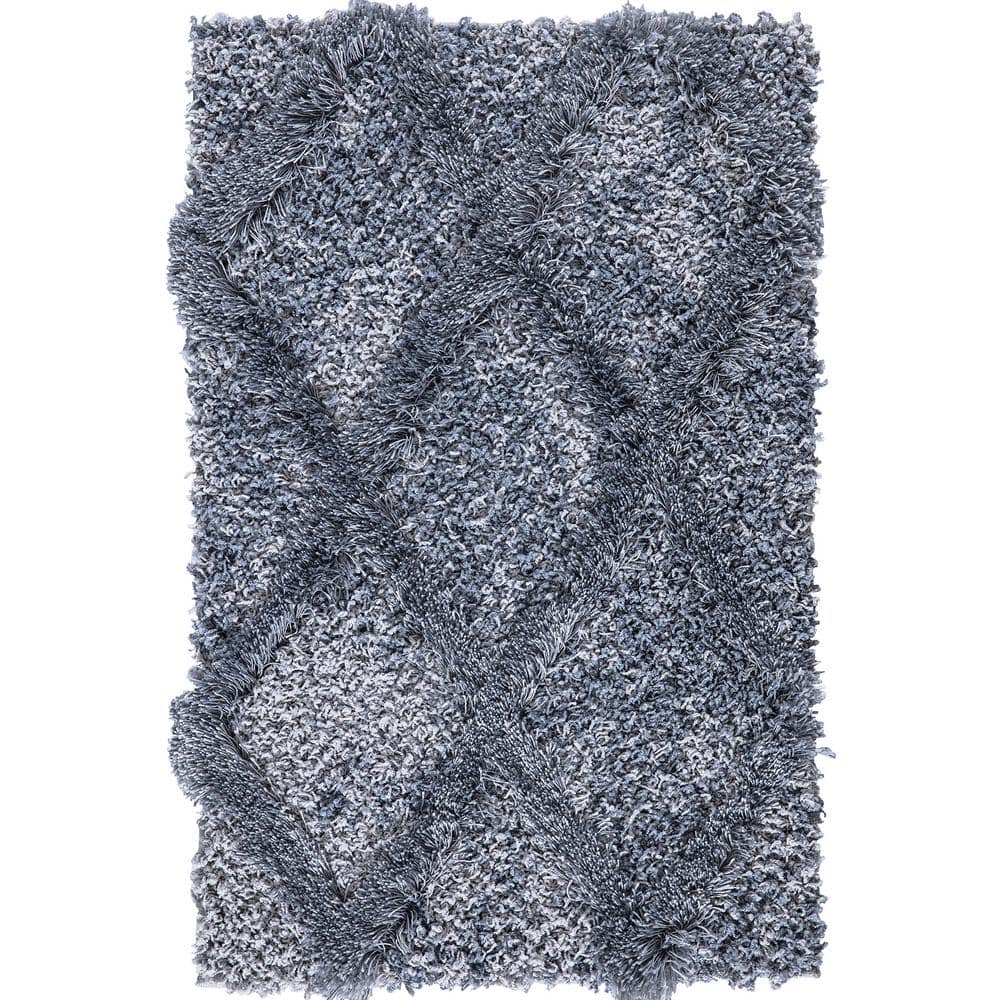 StyleWell Valencia . x Doormat 2 ft. x 3 ft. Ivory Trellis Shag Area ...