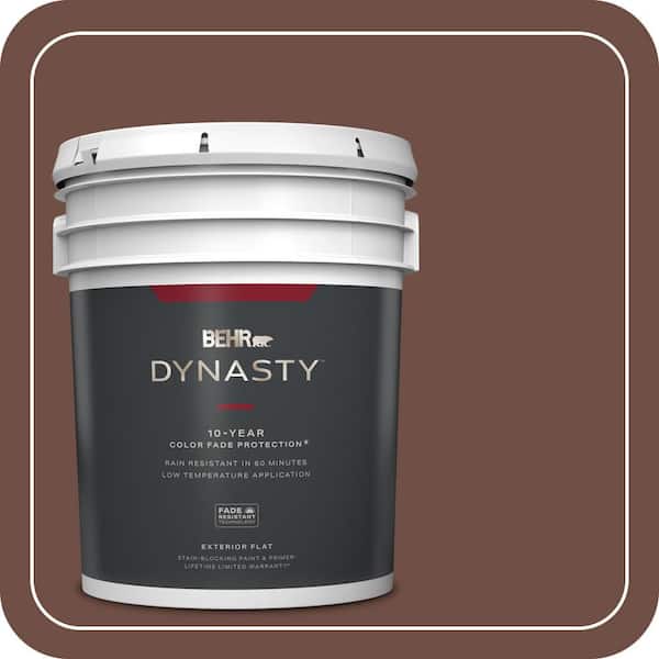 BEHR DYNASTY 5 gal. #S-G-750 Chocolate Sprinkle Flat Exterior Stain ...