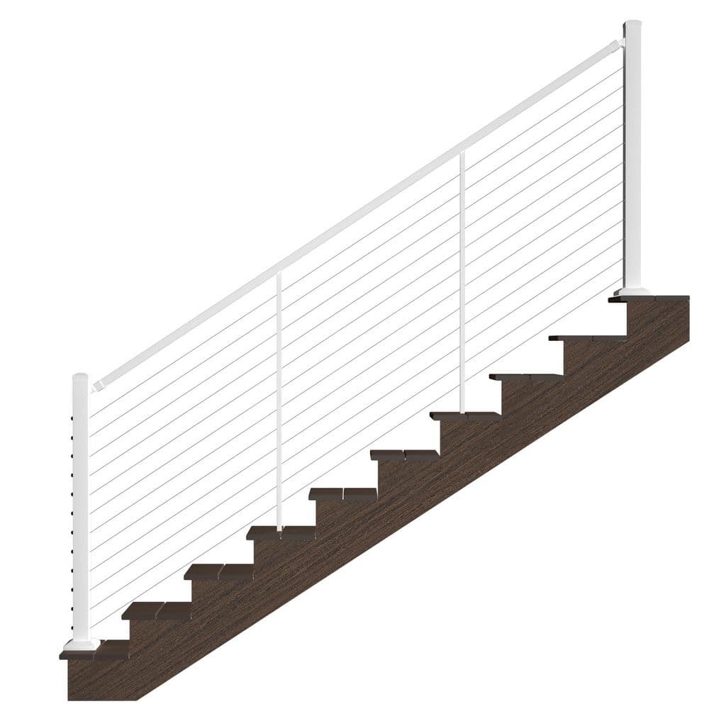 Reviews for Deckorators Cable Rail 8 ft. Textured White Aluminum ...