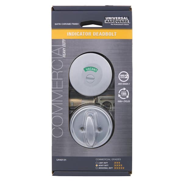 Universal Hardware Occupancy Indicator Deadbolt, non-handed, adjustable ...