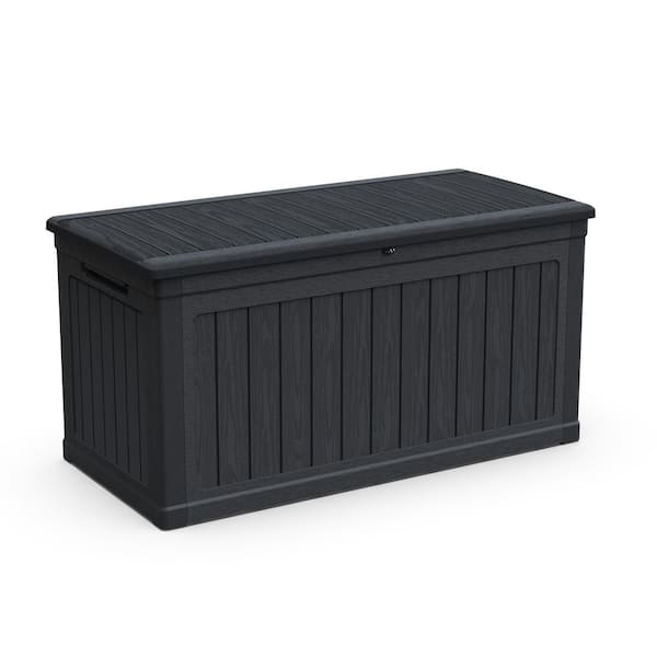 230 Gal. Large Outdoor Plastic Deck Box Waterproof & Lockable, for ...