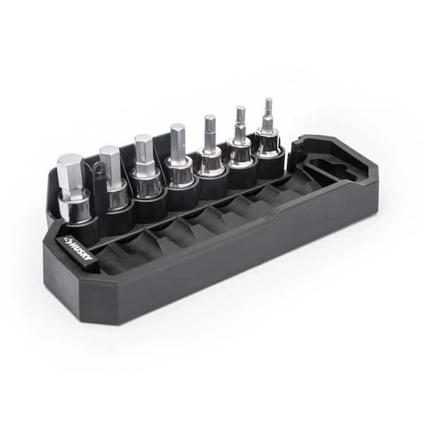 Husky BITE 3/8 in. Drive SAE and Metric Bit Socket Set (14-Piece ...