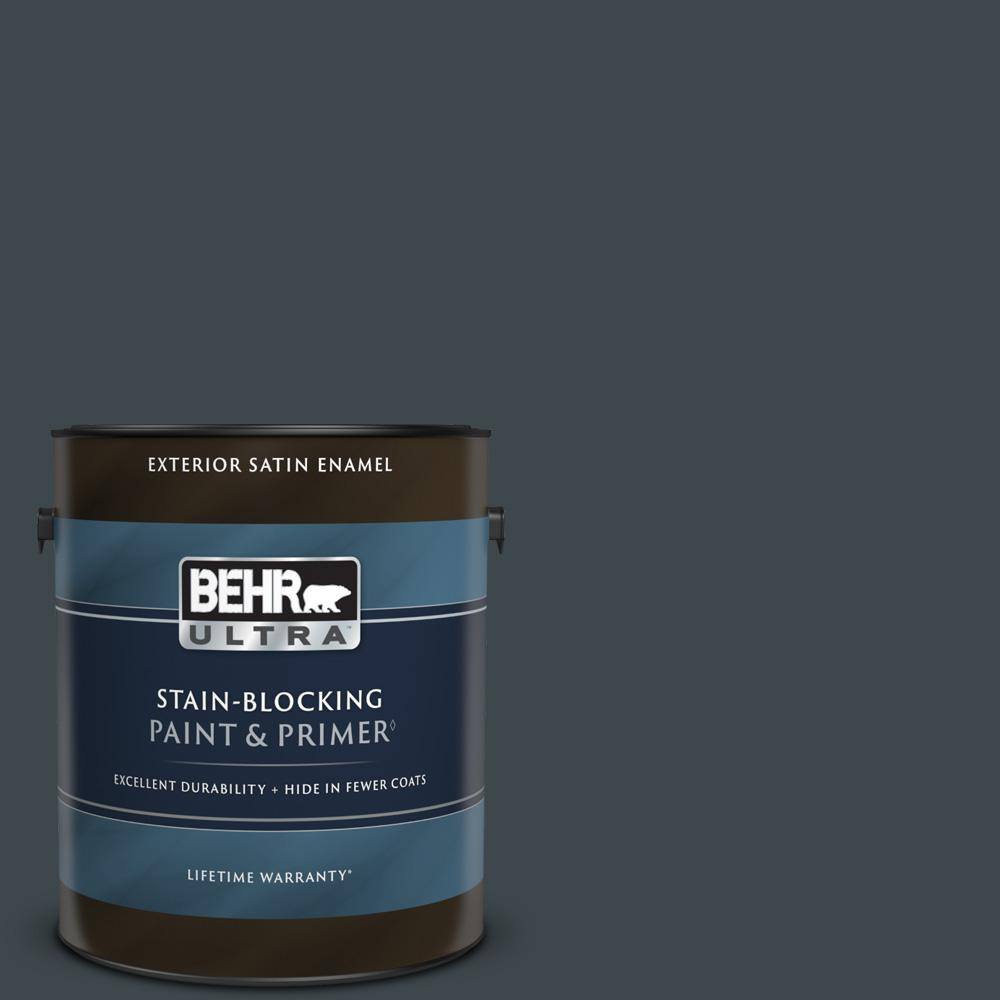 BEHR ULTRA 1 gal. #PPU25-23 Winter Way Satin Enamel Exterior Paint ...