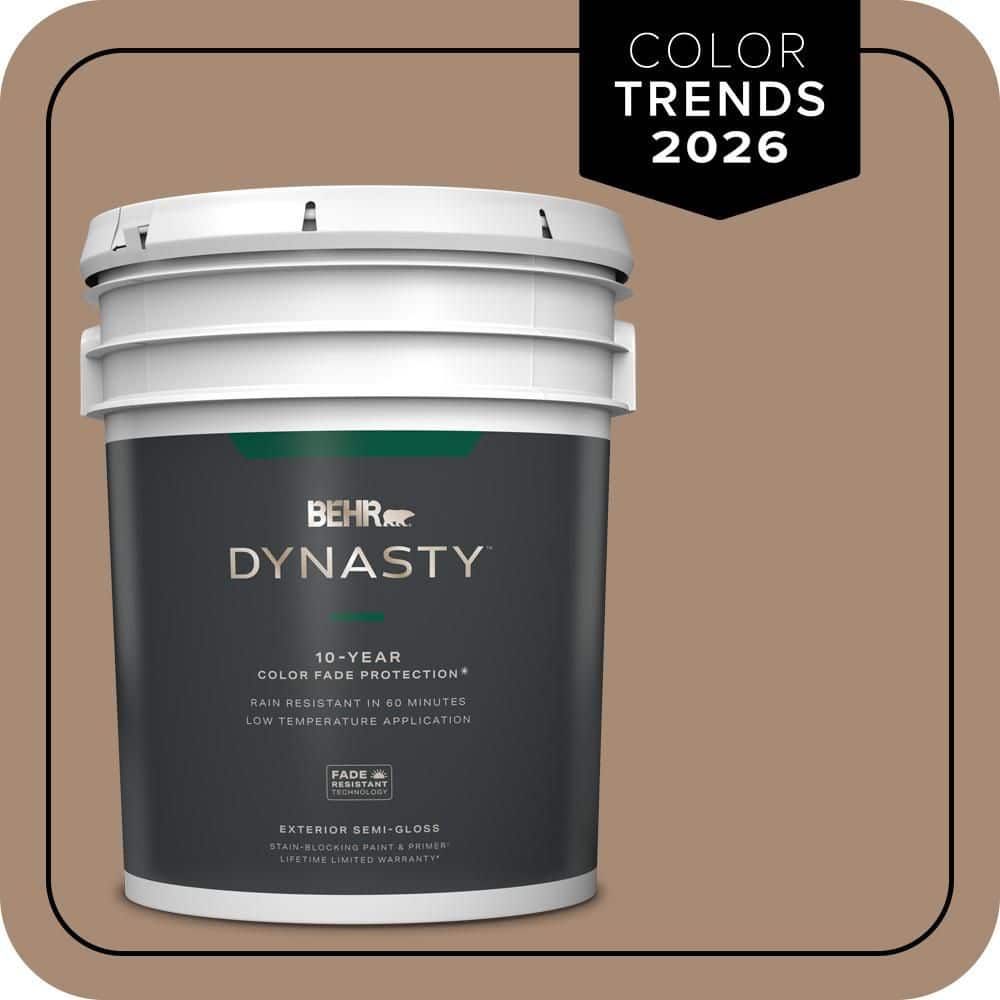BEHR DYNASTY 5 gal. #N240-5 Rodeo Tan Semi-Gloss Enamel Exterior Stain ...