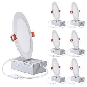 Maxax 6 in. Canless Ultra-Thin 12-Watt Adjustable 5 CCT Remodel ...