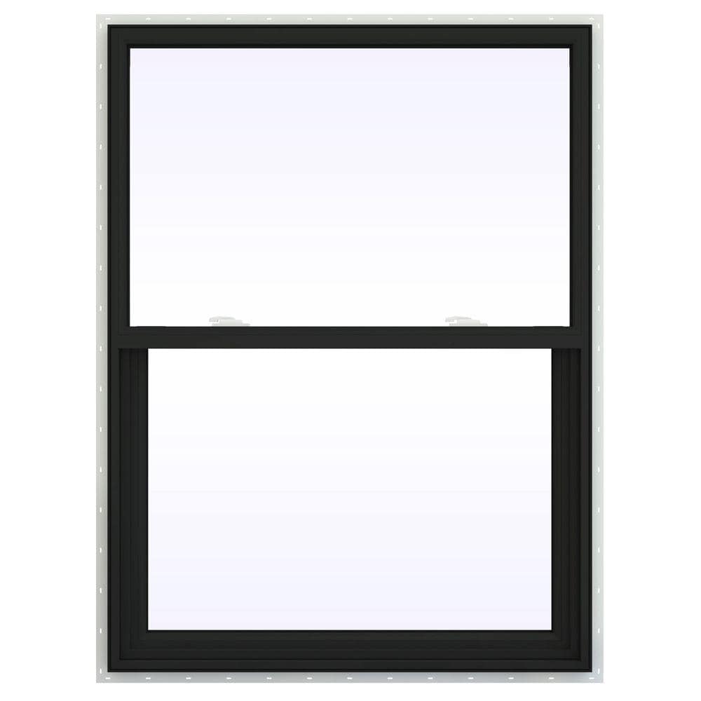 JELD-WEN 36 in. x 48 in. V-2500 Series Bronze FiniShield Vinyl Single ...