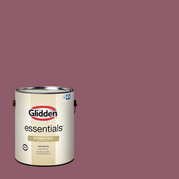 Glidden Essentials 1 gal. PPG1049-6 Cabernet Satin Exterior Paint ...