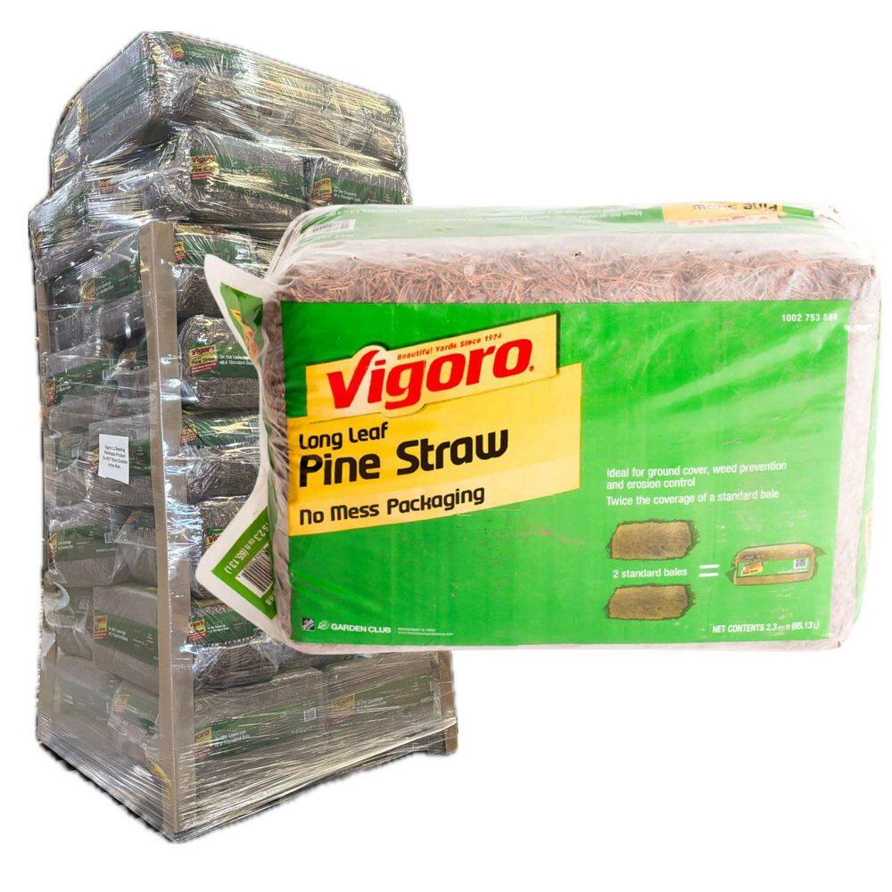 Vigoro 3,500 sq. ft. Bagged Long Leaf Pine Needle Mulch Pallet, 35 ...