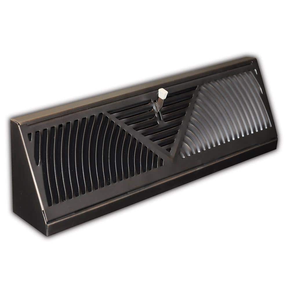 Everbilt 15 in. 3-Way Steel Baseboard Diffuser Supply in Oil Rubbed ...
