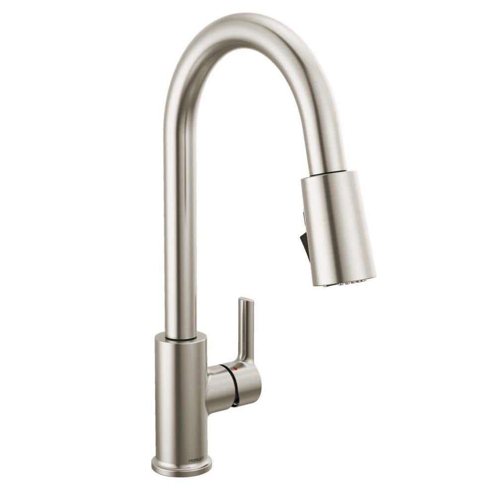 Peerless Flute Single Handle Pull Down Sprayer Kitchen Faucet with 1.0 ...