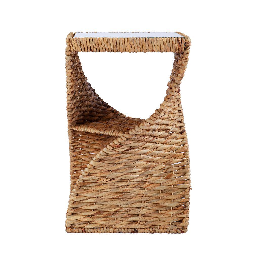 Southern Enterprises Judeah 14.25 in. Natural Short Square Wicker Water ...