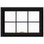JELD-WEN 36 in. x 24 in. W-2500 Series Black Painted Clad Wood Awning ...