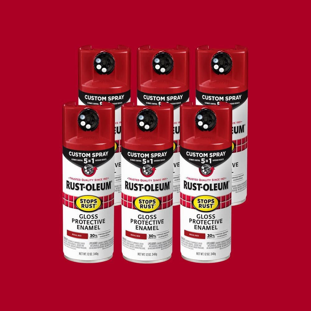Rust-Oleum Stops Rust 12 oz. Custom Spray 5-in-1 Gloss Regal Red Spray ...