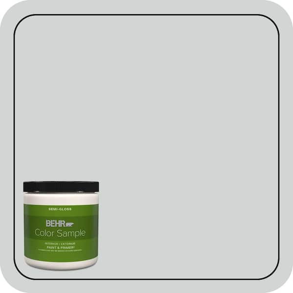 BEHR PREMIUM PLUS 8 oz. #N450-1 Evaporation Semi-Gloss Interior ...