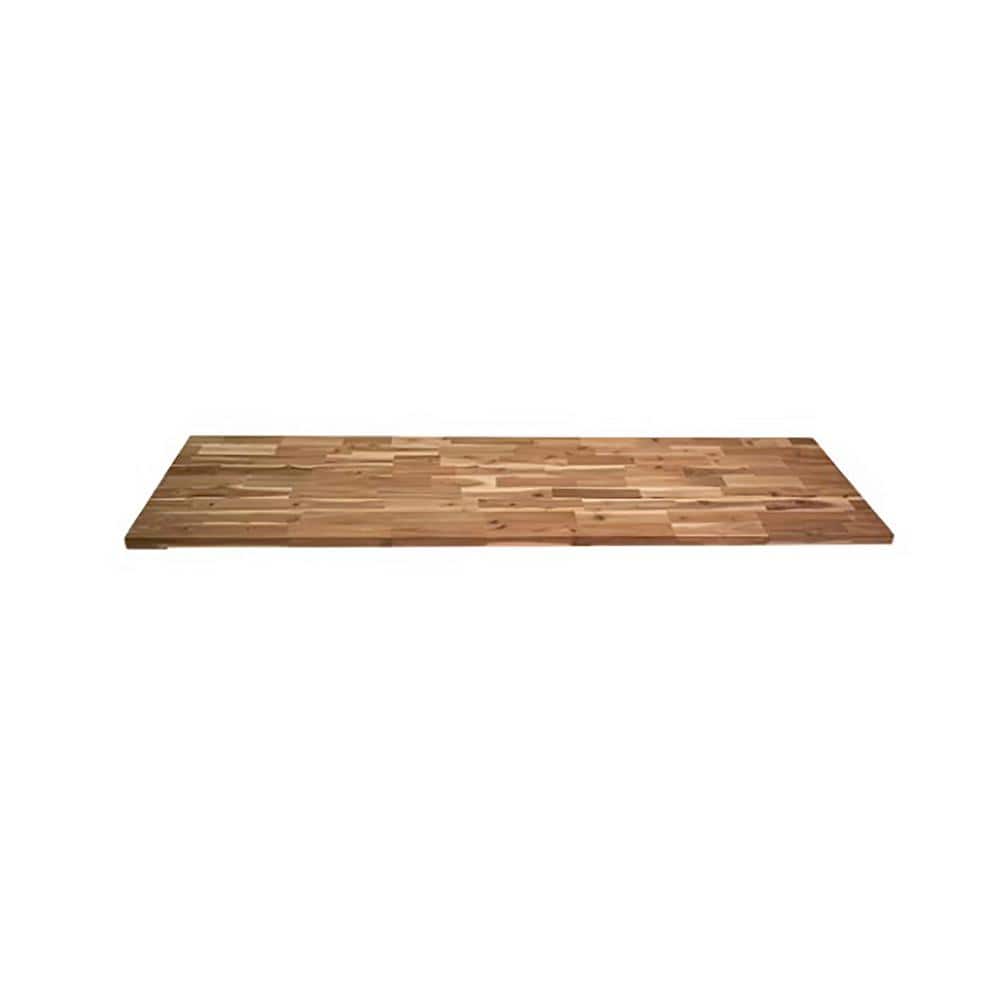 Interbuild 8 ft. L x 25.5 in. D, Unfinished Acacia Butcher Block ...