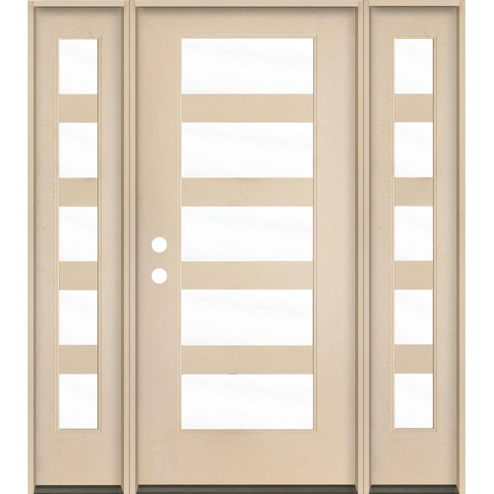 Krosswood Doors ASCEND Modern 64 in. x 79 in. Right-Hand/Inswing 5-Lite ...