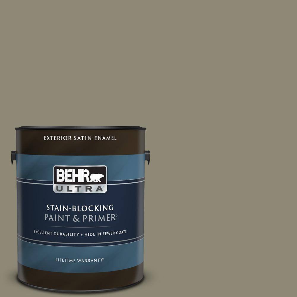 BEHR ULTRA 1 gal. #780D-6 Witch Hazel Satin Enamel Exterior Paint ...