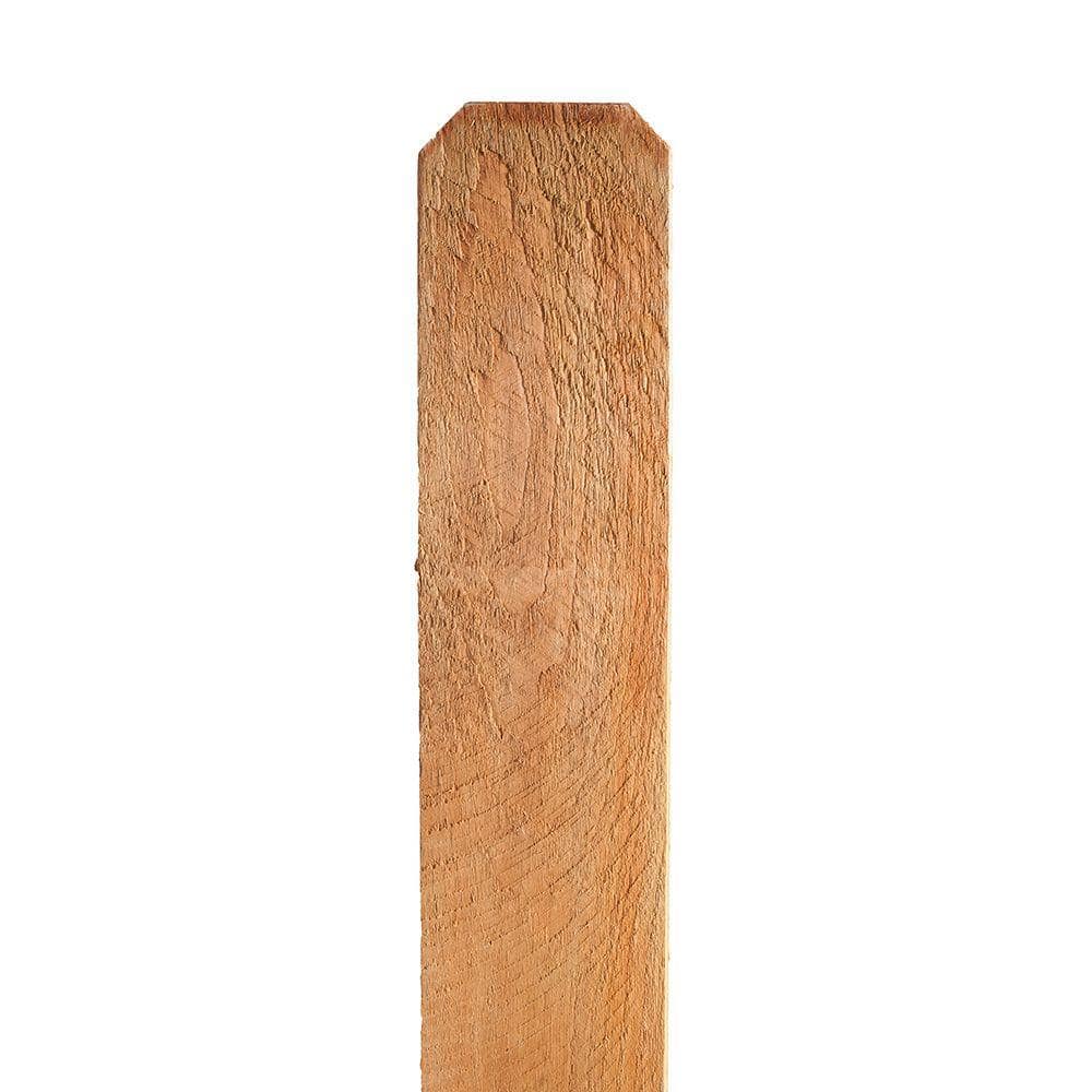 5/8 in. x 5-1/2 in. x 6 ft. Pressure-Treated Cedar-Tone Dog-Ear Fence ...