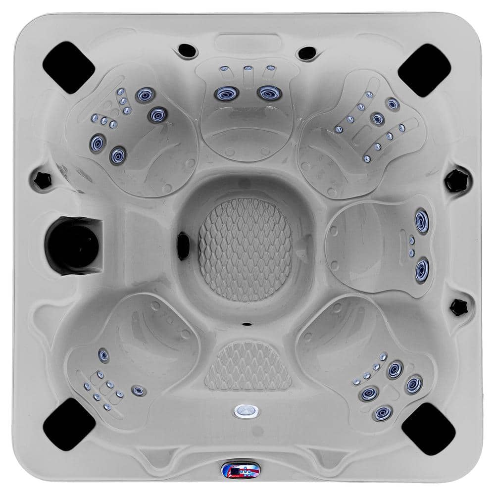 American Spas 7-Person 45-Jet 240-Volt Premium Acrylic Bench Spa ...