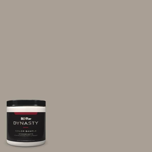 BEHR DYNASTY 8 oz. #PPU24-09 True Taupewood Matte Stain-Blocking ...