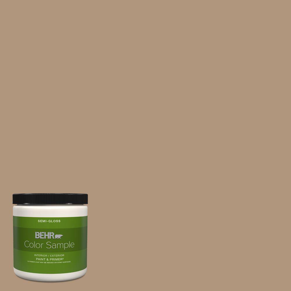 BEHR PREMIUM PLUS 8 oz. #HDC-WR14-3 Roasted Hazelnut Semi-Gloss ...
