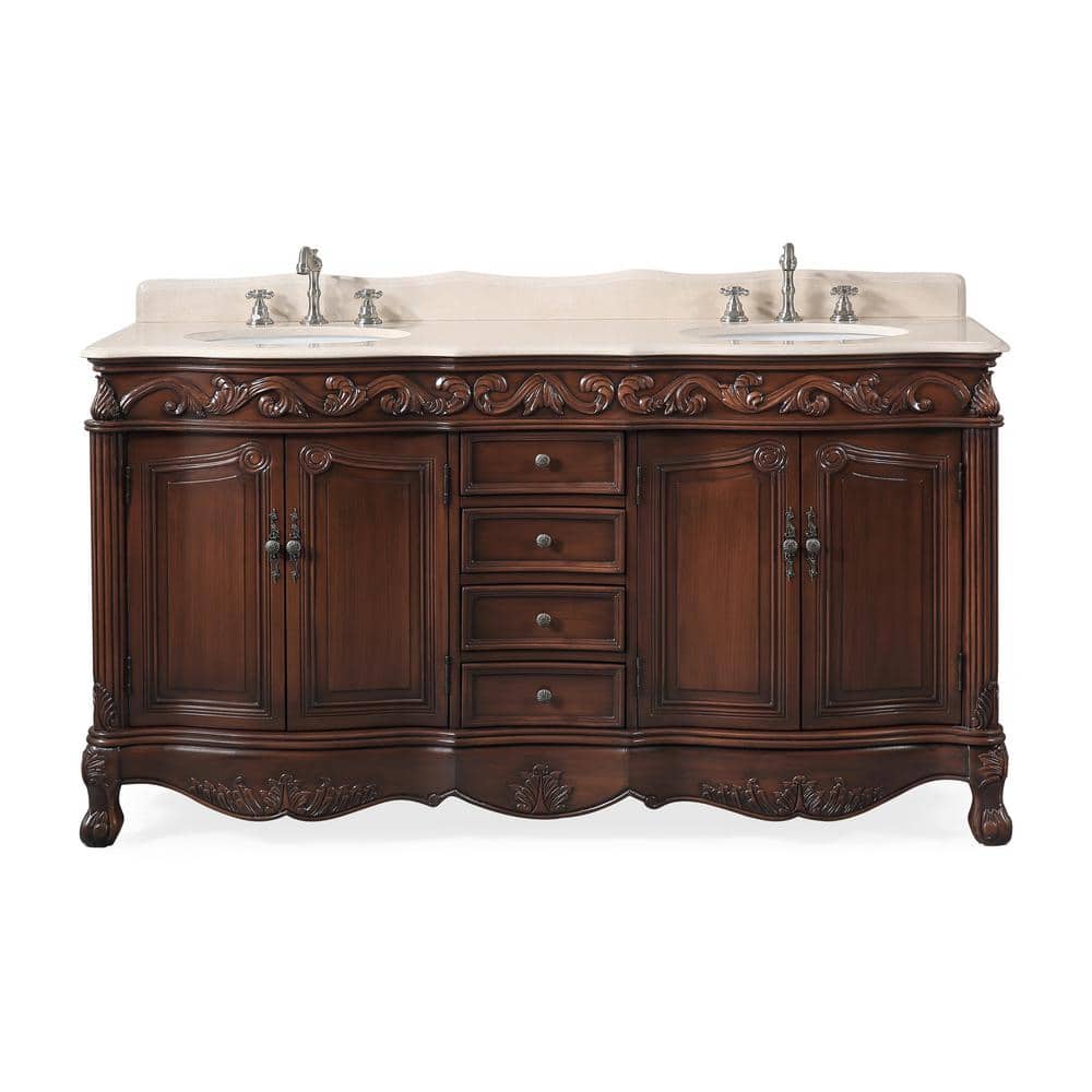Benton Collection Beckham 64 in.W x 22 in. D x 36 in. H Double Sink ...