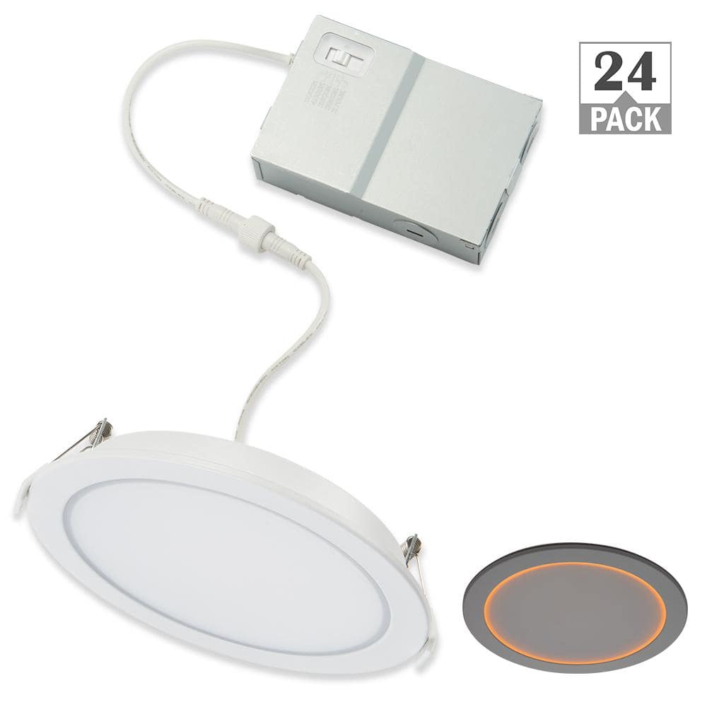 Commercial Electric 6 in. Canless Downlight Integrated LED Recessed ...