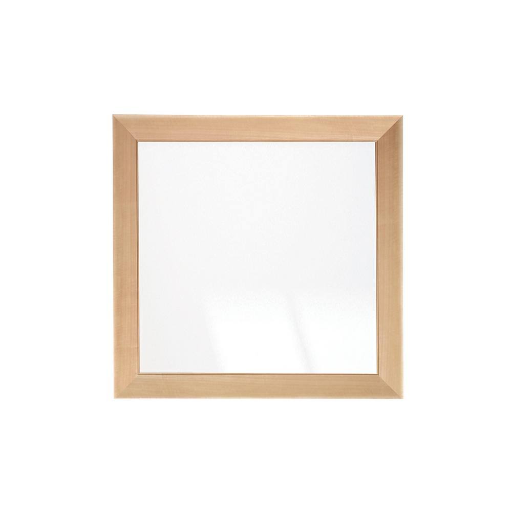 BrandtWorks Natural Maple Elegance Framed Mirror 32 in. W x 32 in. H ...
