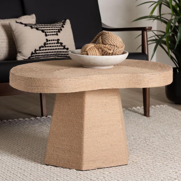 bali & pari Lenka 33.5 in. Natural Brown Specialty Irregular Jute ...