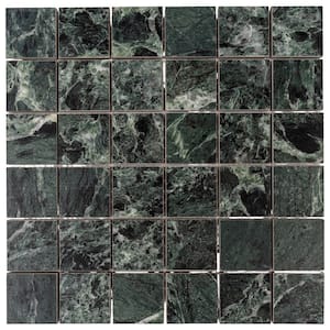 Apollo Tile Regalia 12 in. x 12 in. Matte Verde Alpi Porcelain Veining ...