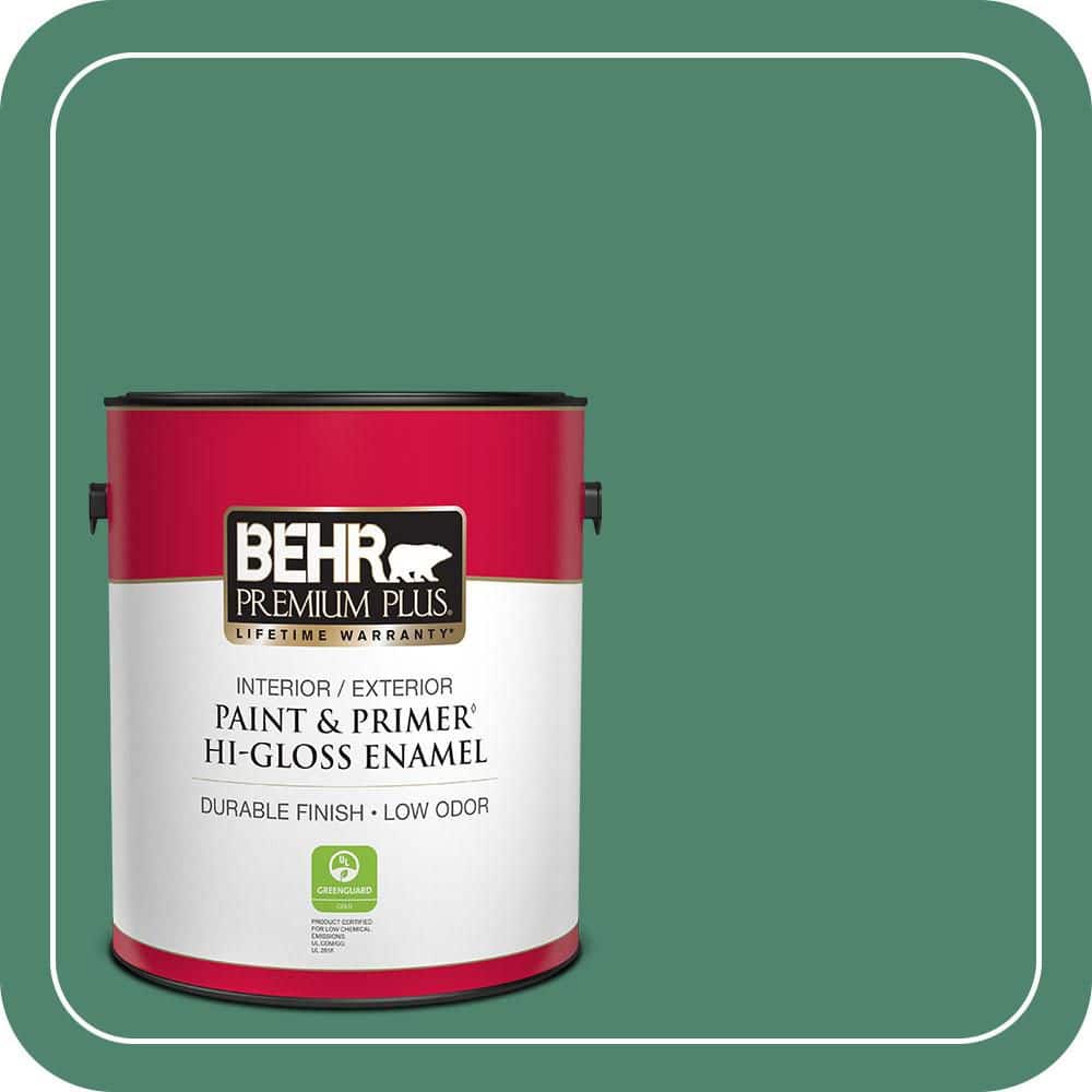 BEHR PREMIUM PLUS 1 gal. #480D-6 Billiard Room Hi-Gloss Enamel Interior ...