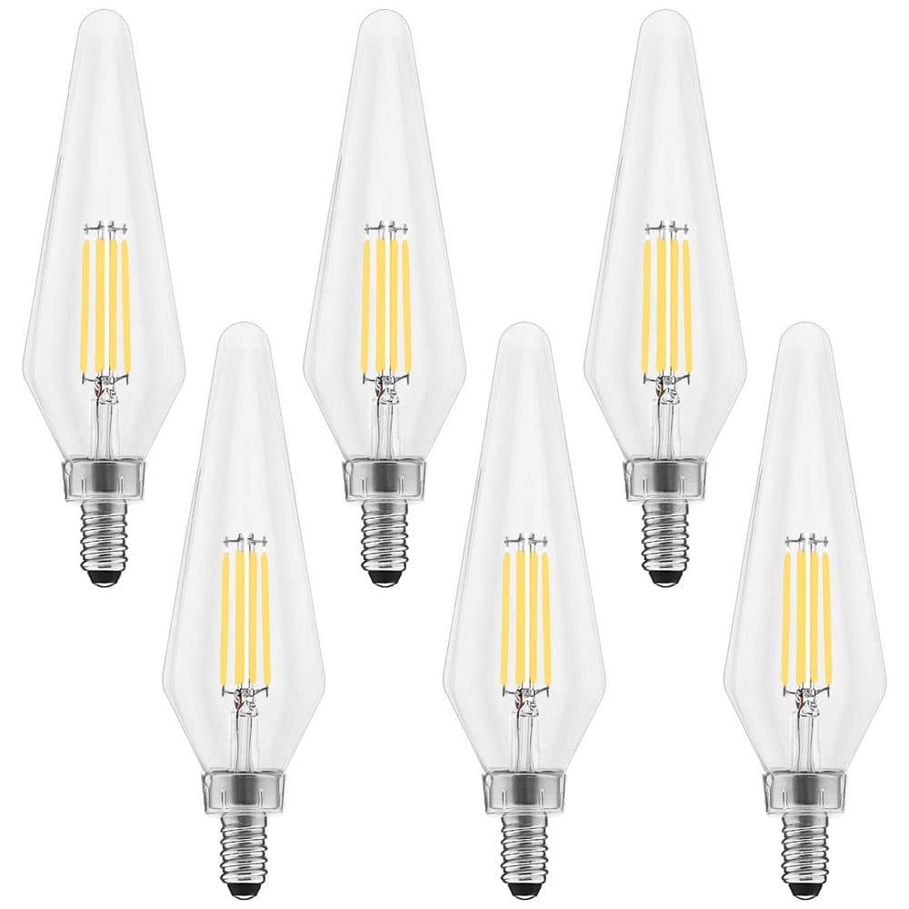 LUXRITE 60-Watt Equivalent HX10.5 Glass Dimmable E12 Base Edison LED ...