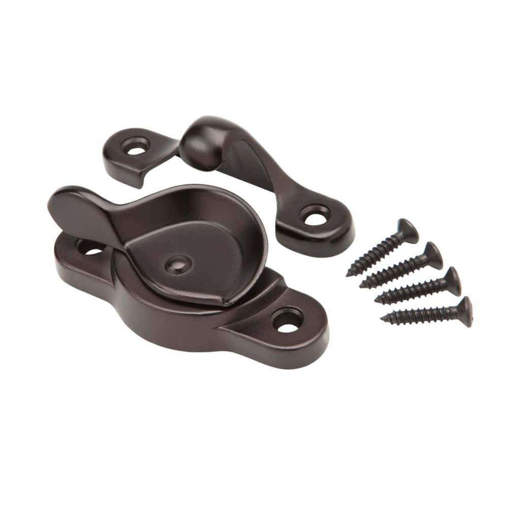 Everbilt Oil-Rubbed Bronze Steel Window Sash Lock 33694 - The Home Depot
