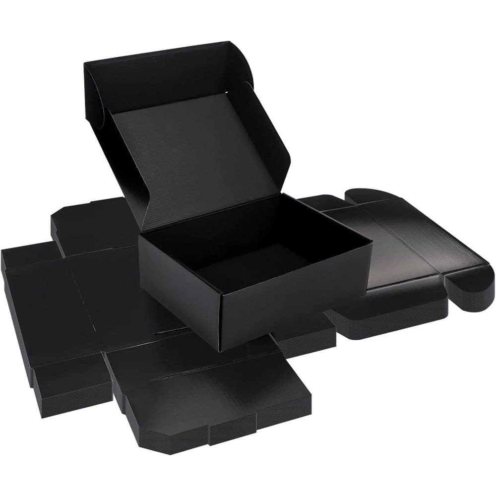 12x9x4 inches Black Corrugated Cardboard Large Mailer Shipping Boxes 20 ...