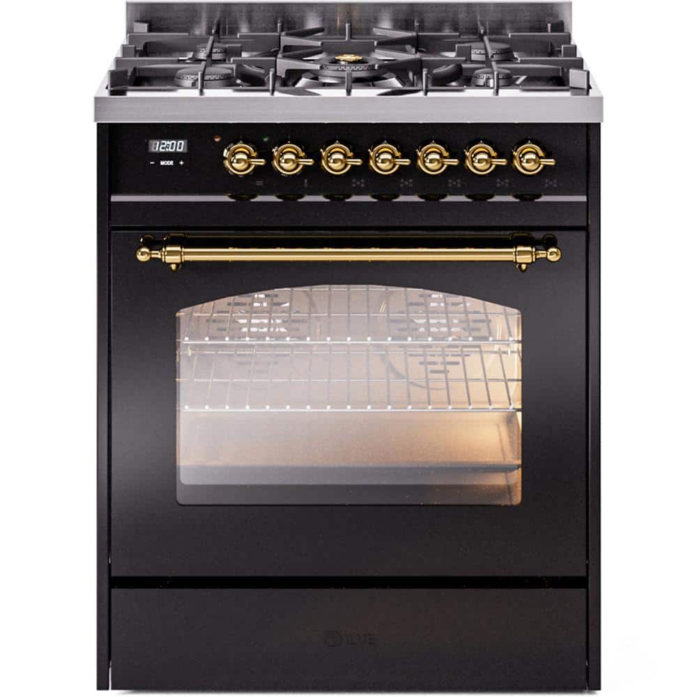 ILVE Nostalgie II 30 in. Dual Fuel Liquid Propane Range with 5 Burners ...