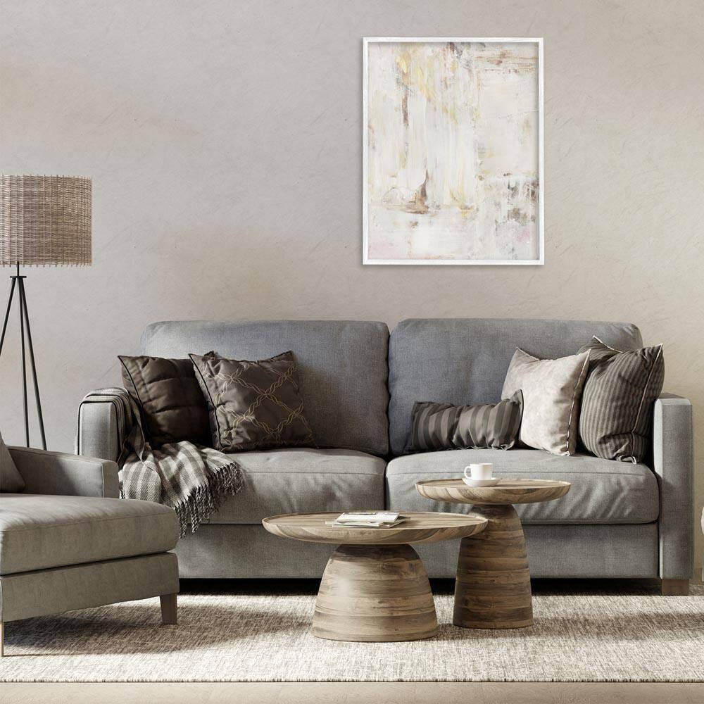 Stupell Industries Natural Muted Abstract by Victoria Barnes White ...