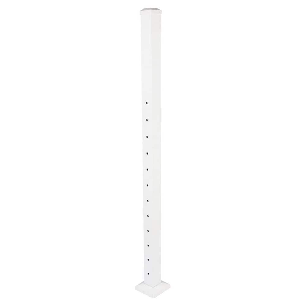 Deckorators Cable Rail 2-1/2 in. x 2-1/2 in. x 54 in. Textured White ...