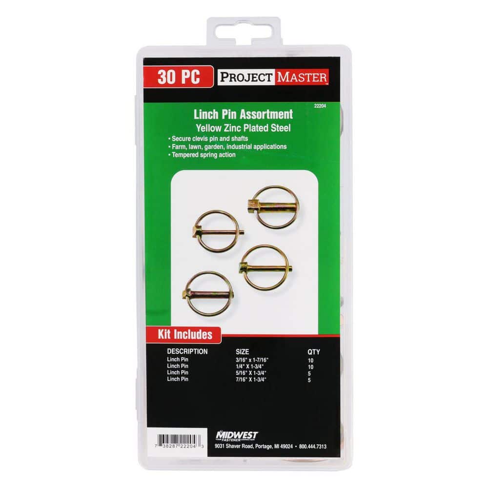 PROJECT MASTER Linch Pin Kit-Yellow Zinc 22204 - The Home Depot