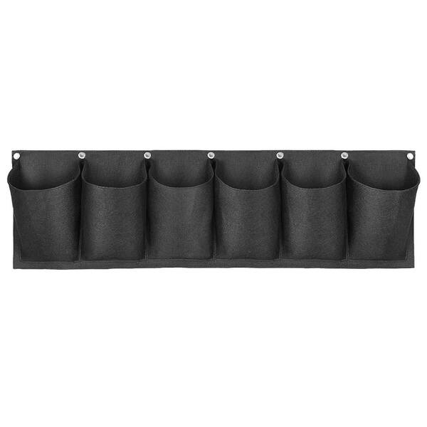 ATENGNES 39 in. x 11in. Outdoor Garden Black 6 Pockets Eco-friendly ...