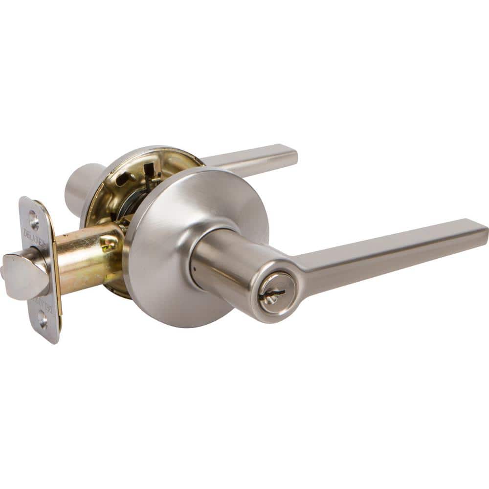 DELANEY HARDWARE Tulina Contemporary Style Satin Nickel Straight ...
