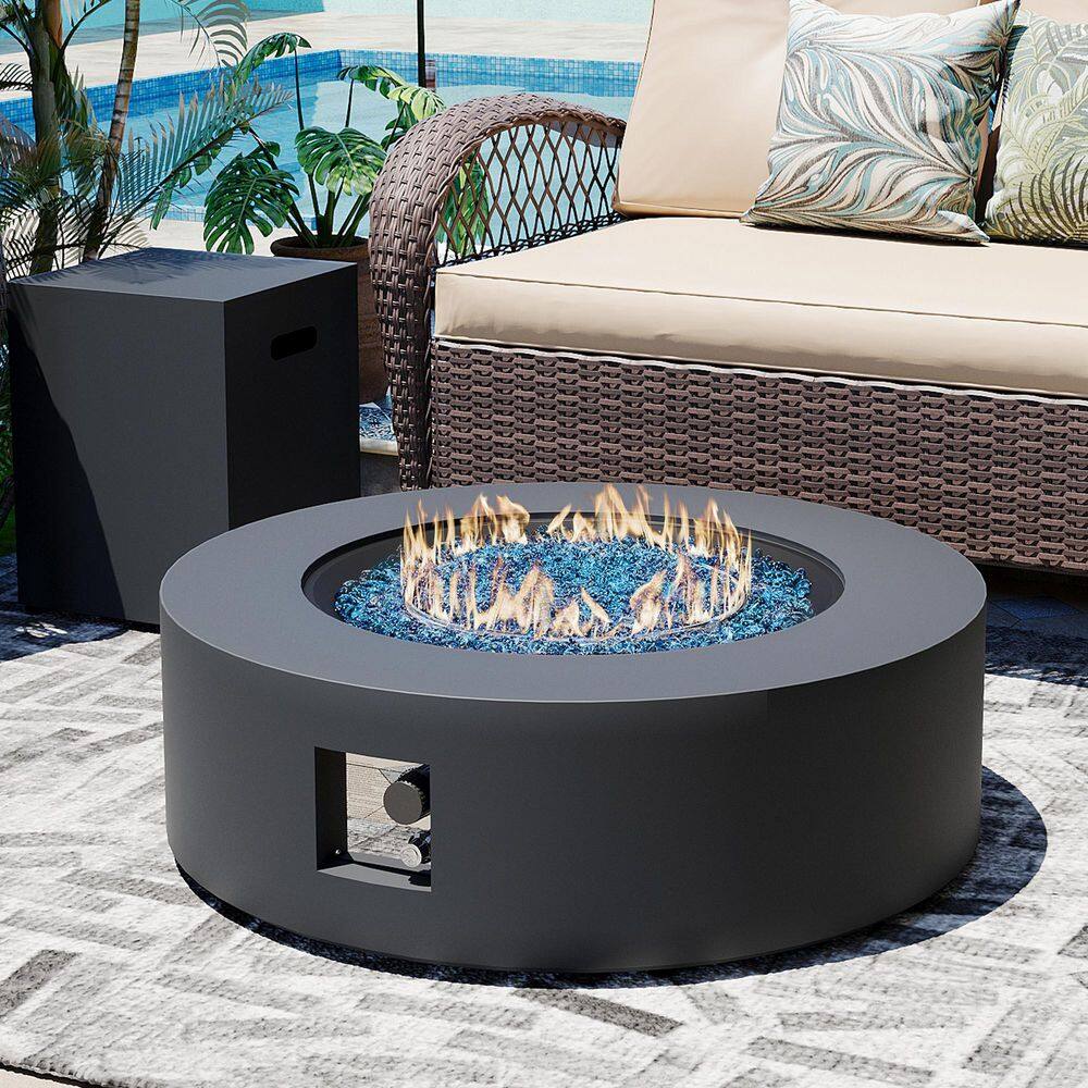 Reviews for PATIO WATCHER 42 in. Round Iron Outdoor Fire Pit Table with ...