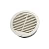 Master Flow 4 in. Resin Circular Mini Wall Louver Soffit Vent in White ...